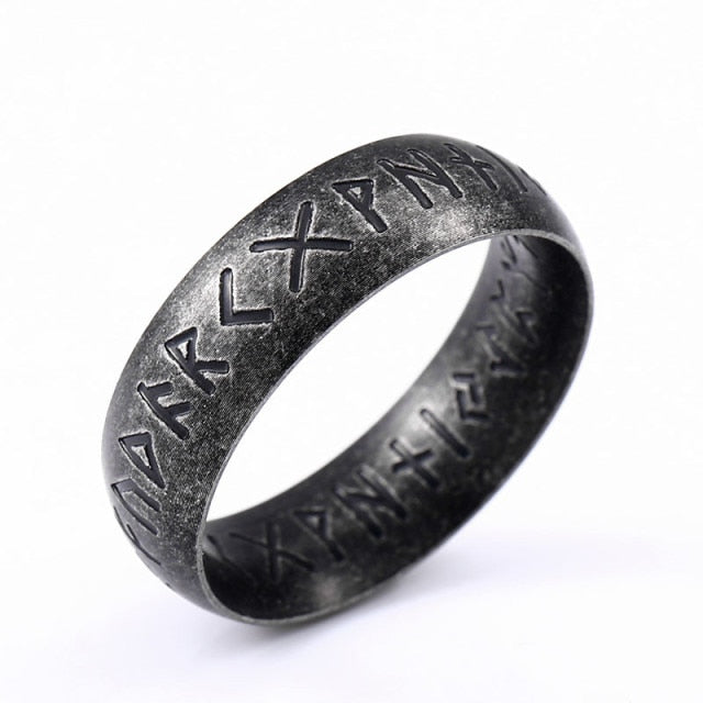 Stainless Steel Double Letter Rune Ring – Viking Merchant